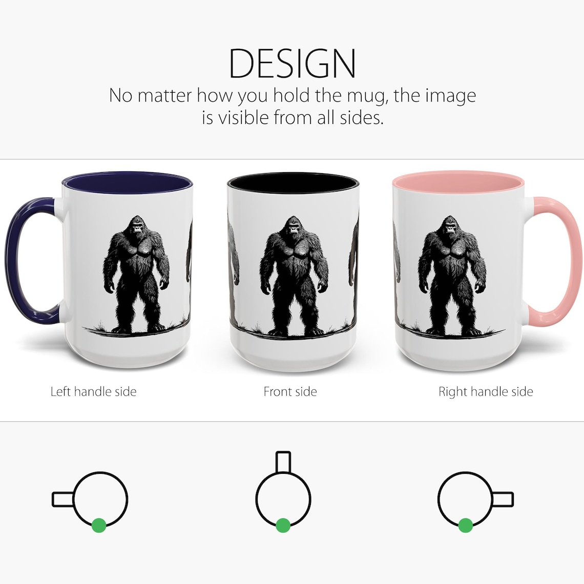 Bigfoot Mug, Sasquatch Mug, Yeti Mug, Bigfoot Gifts, Bigfoot Coffee Mug, Sasquatch Coffee Mug ...