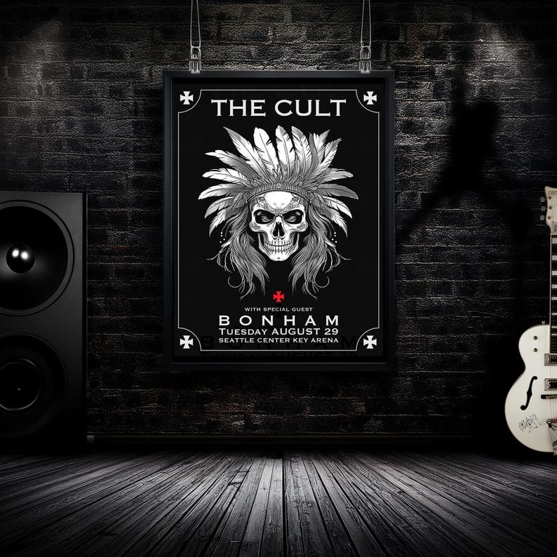 The Cult Sonic Temple Tour Poster – Skull Headdress Art (digital ...