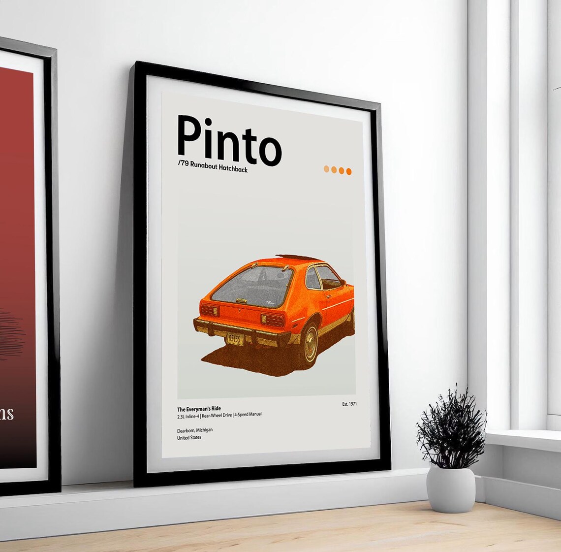 1979 Ford Pinto Poster – Vintage 70s Car Wall Art, Retro Auto Print - Etsy