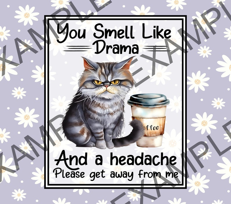 You Smell Like Drama 20oz Tumbler Wrap Png,cat 20oz Skinny Tumbler ...
