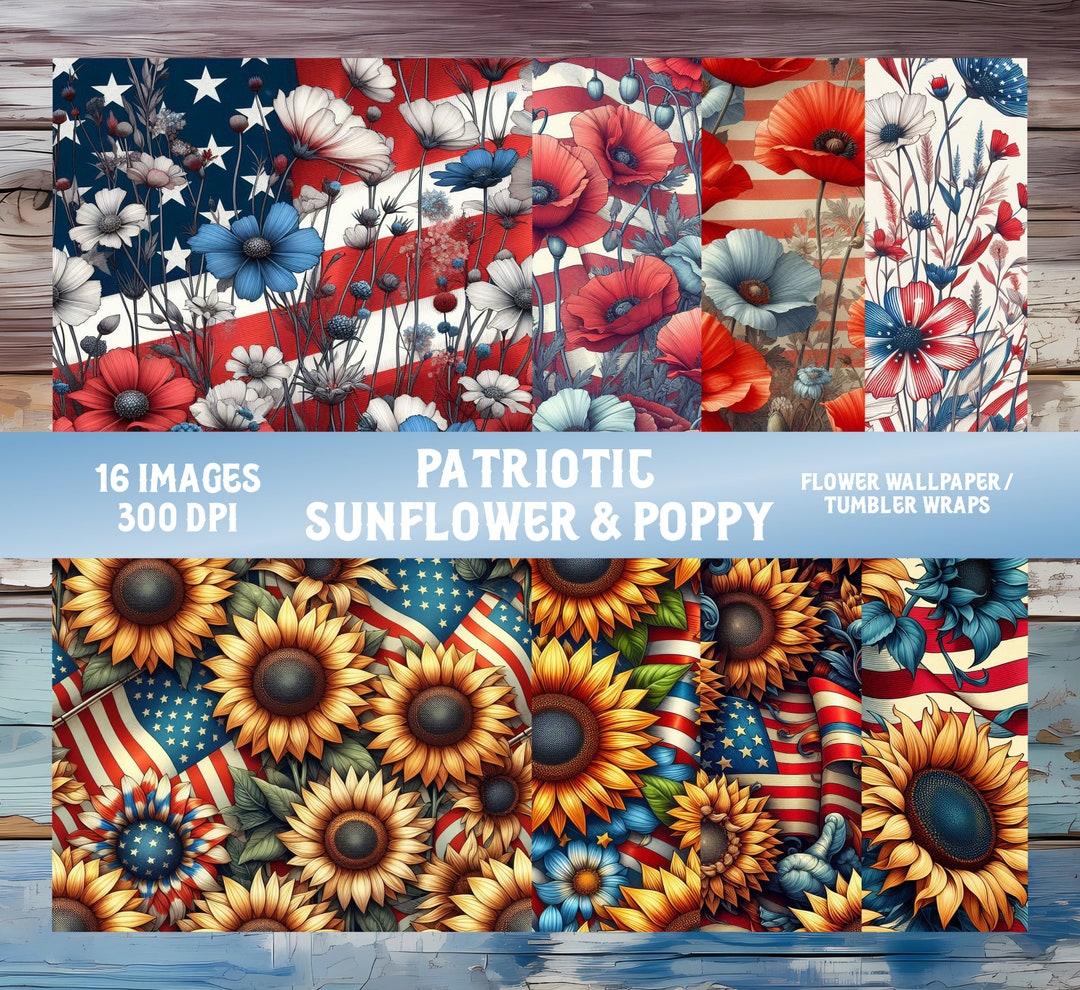 American Digital Papers,floral America Digital Papers,4th of July ...