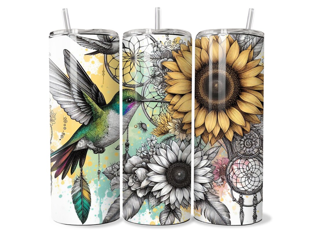 Humming Bird 20oz Tumbler Wrap,20oz Floral Tumbler Design,20oz Png ...
