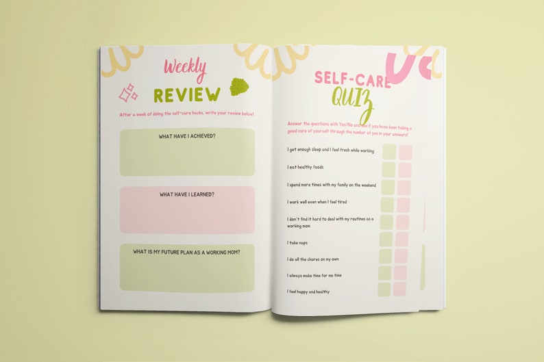 Self-care Workbook for Working Mooms - Etsy