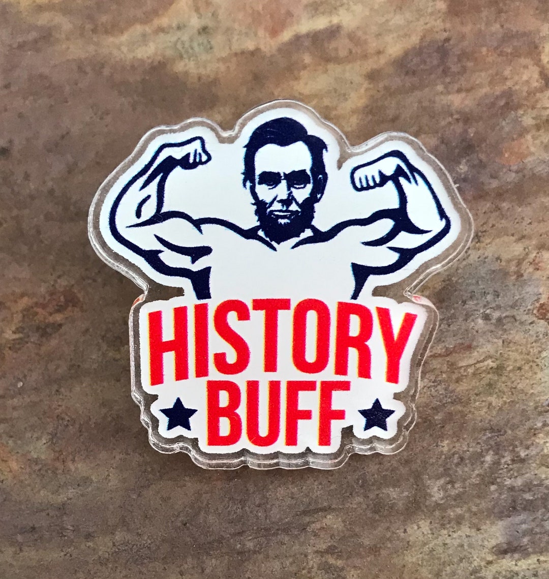 History Buff Acrylic Pin - Etsy