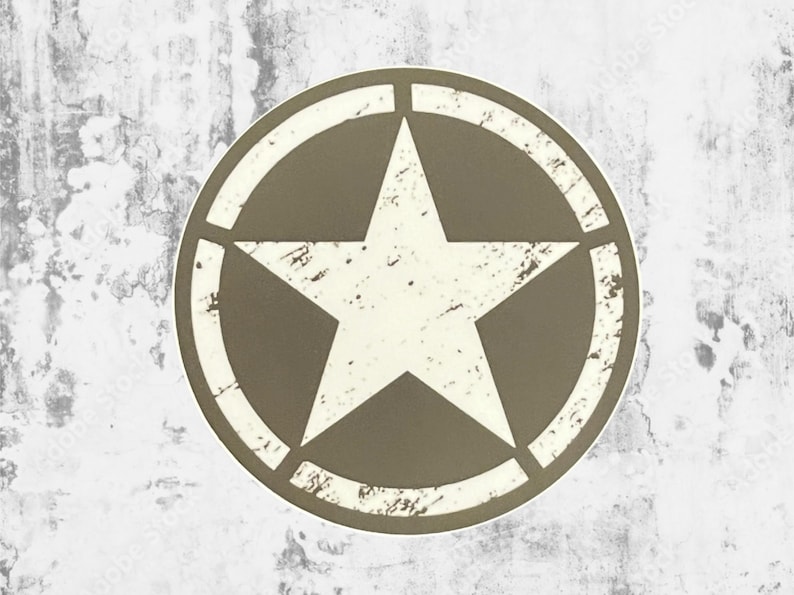 WWII Invasion Star Sticker - Etsy