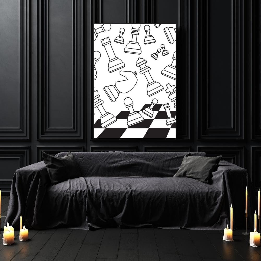 Printable Chess World, Chess Wall Art, Digital Chess Wall Decor ...