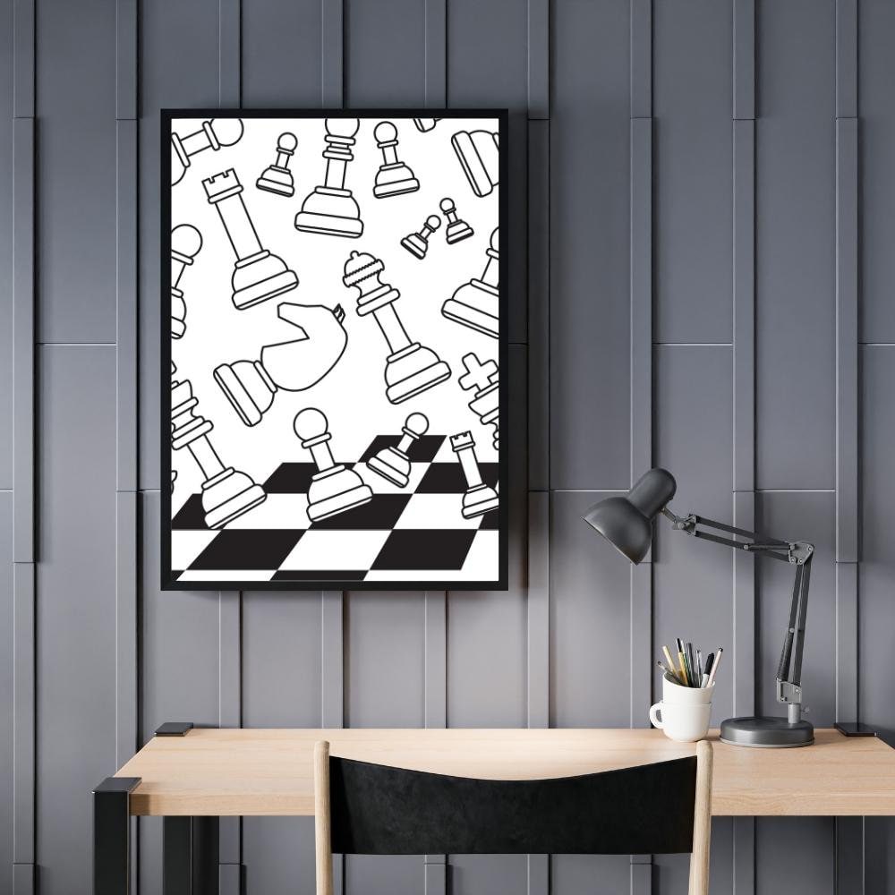 Printable Chess World, Chess Wall Art, Digital Chess Wall Decor ...