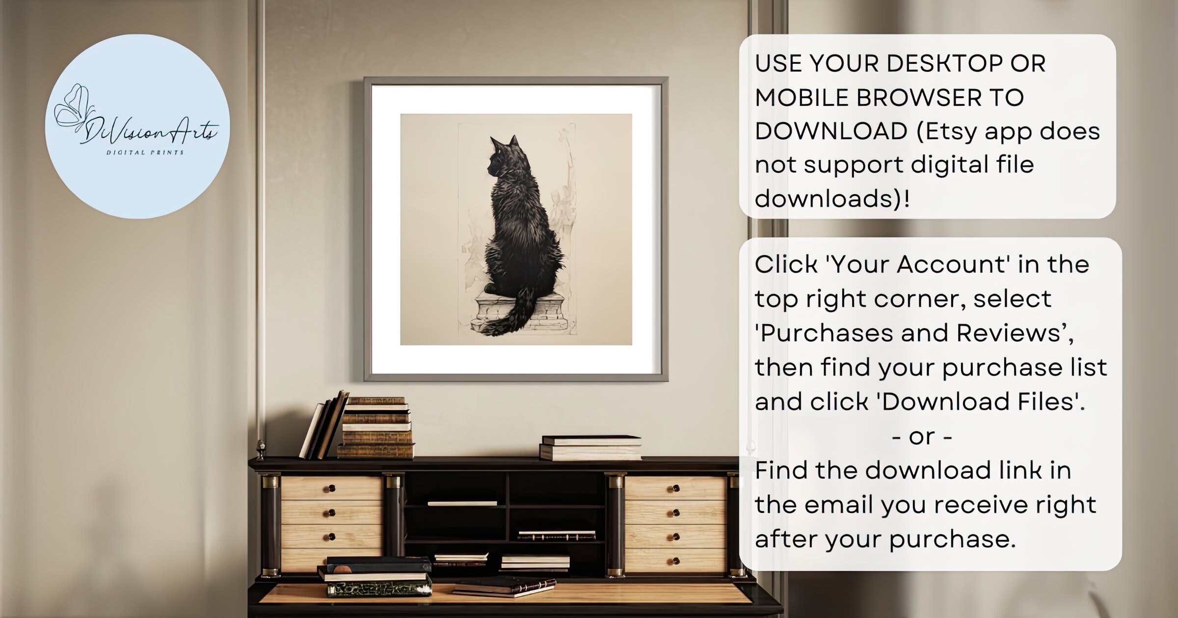 Vintage Сat on a Pedestal | Instant Download | Cat Printable Art ...