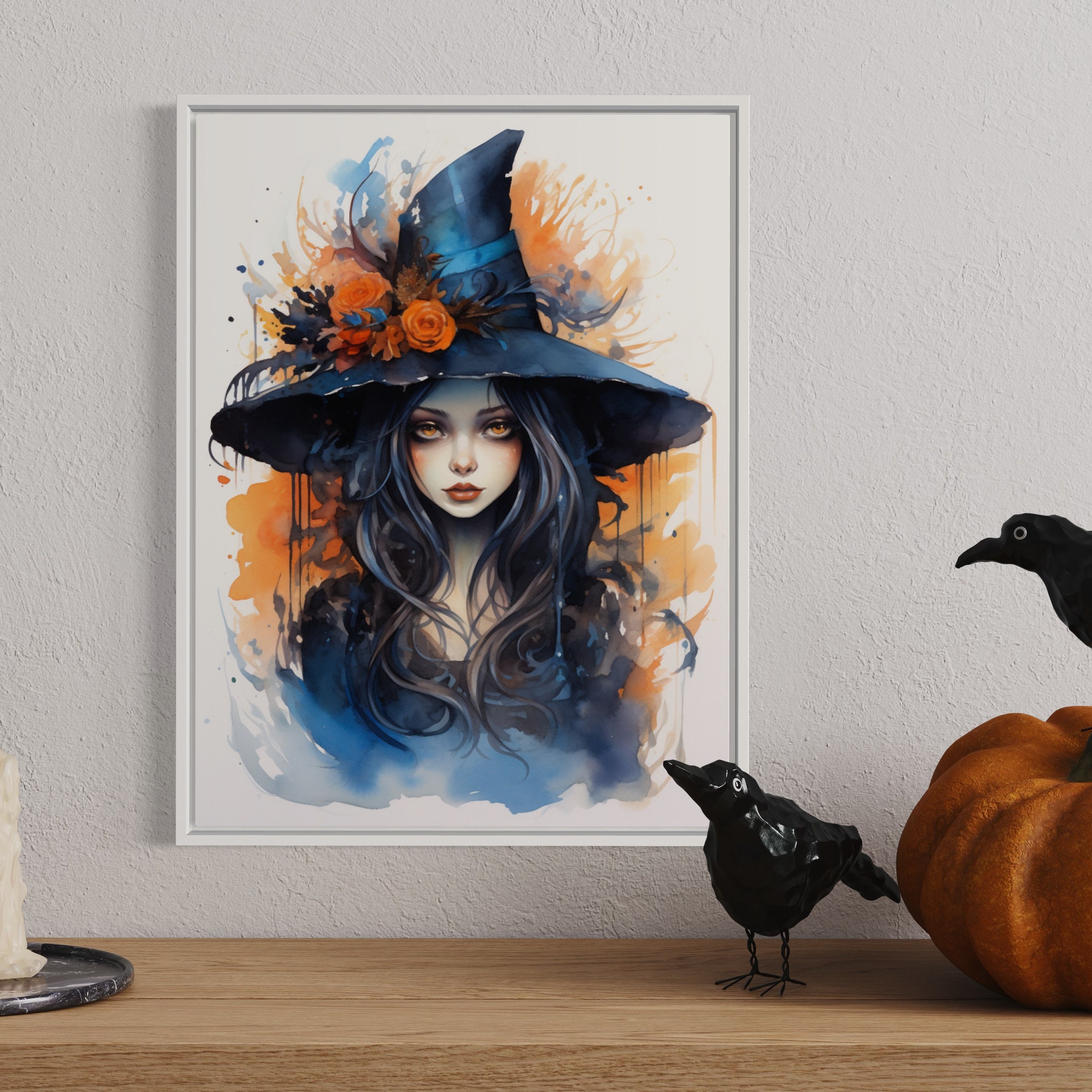 Cute Watercolor Witches | Set of 6 | Halloween Decor | High-quality ...