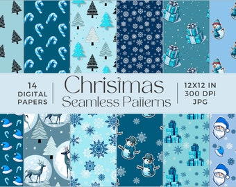 Vintage Winter Digital Prints Set of 6 Christmas Decor - Etsy