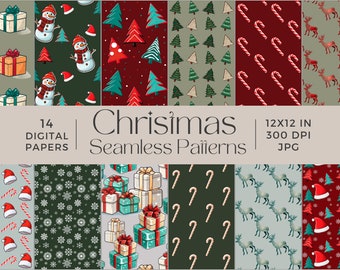 Vintage Winter Digital Prints Set of 6 Christmas Decor - Etsy