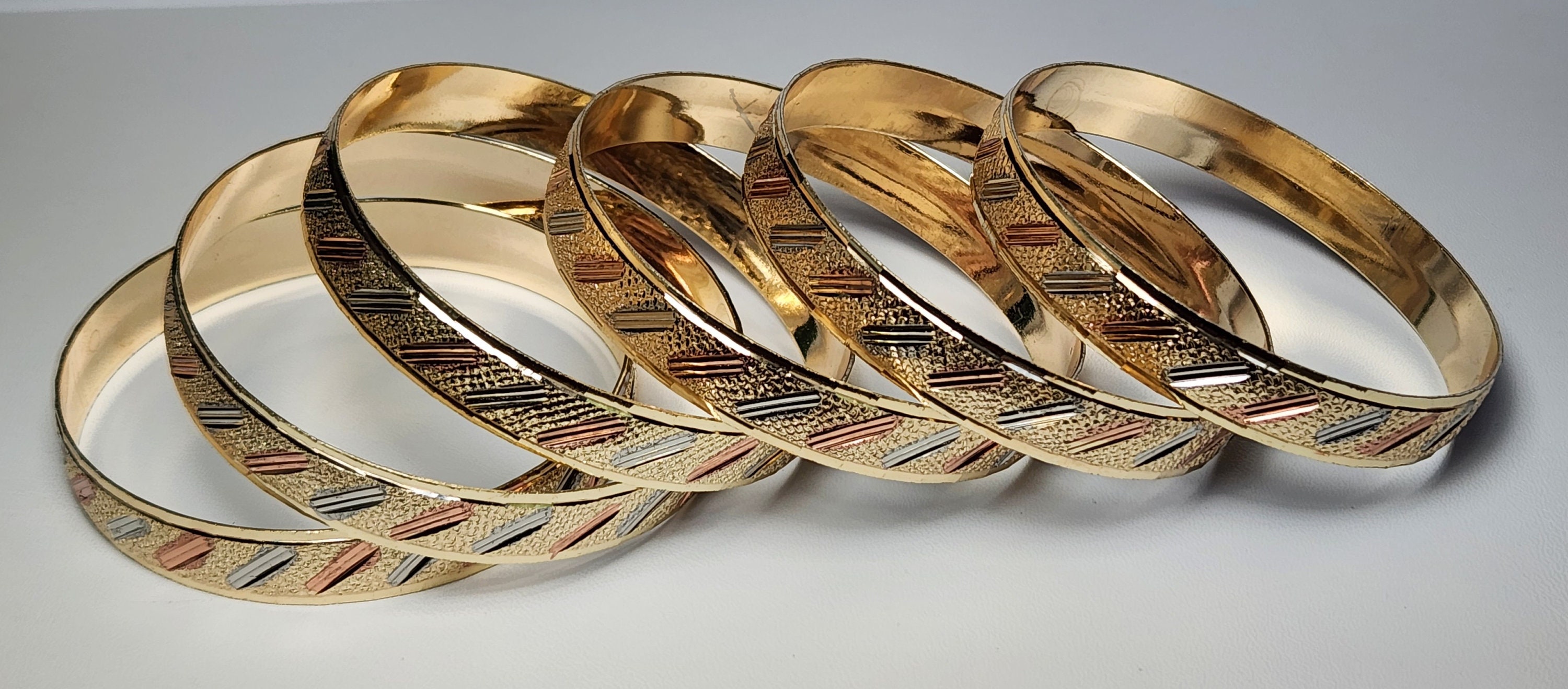 Tri Color 3 Tone Sugar Bangles 10MM - Etsy