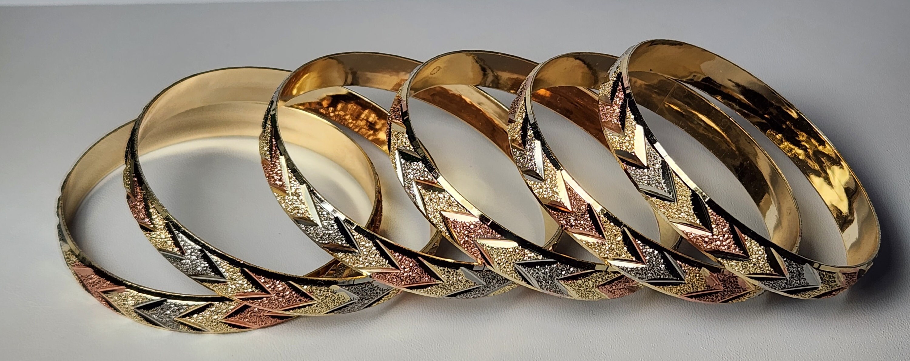 Tri Color 3 Tone Sugar Bangles 10MM - Etsy