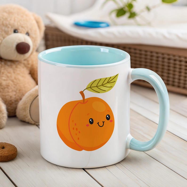 Kawaii Summer Fruit Clipart With Smiling Faces 8 Cute Fruits and 2 ...