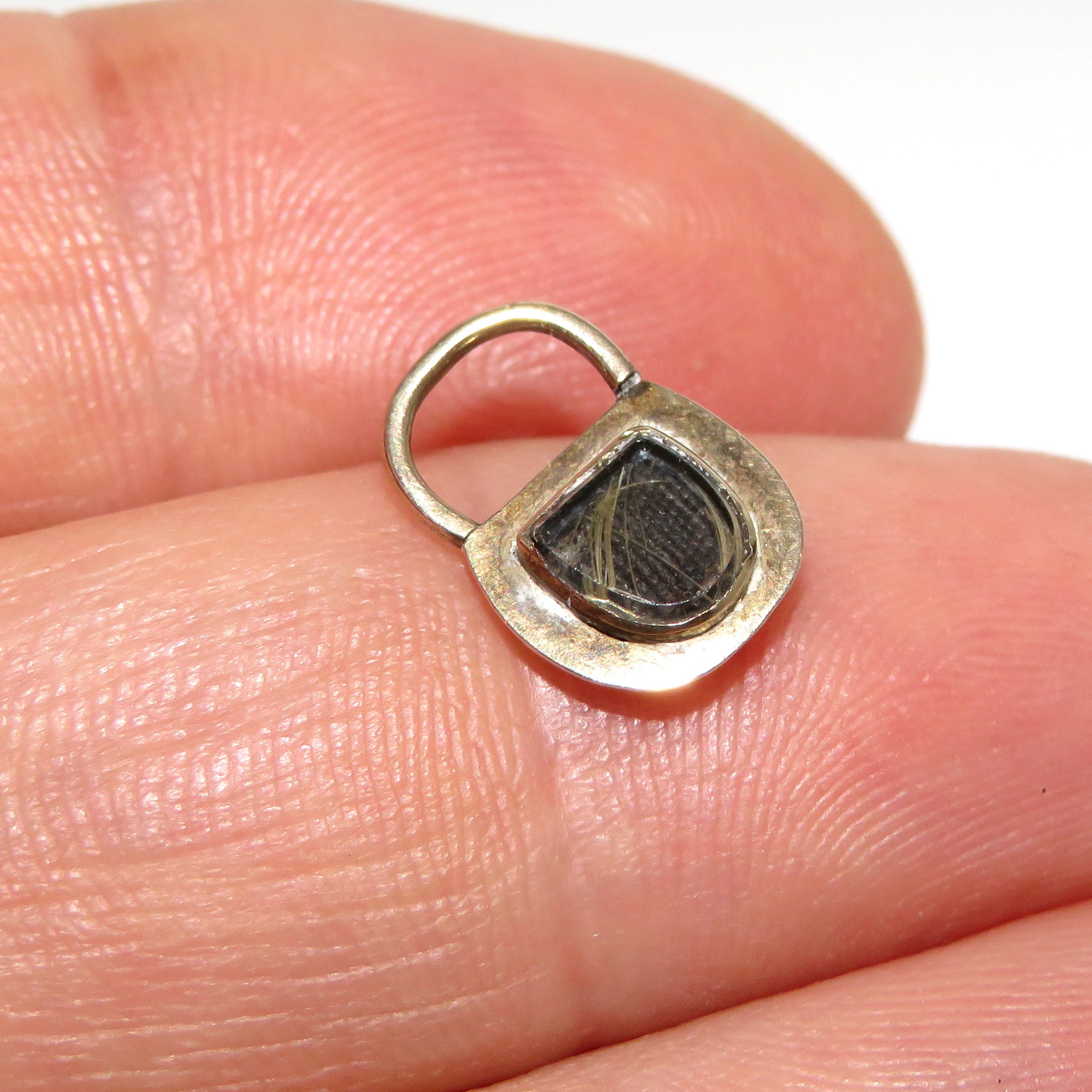 Victorian Gold Tiny Hair Locket - Padlock Motif - Etsy