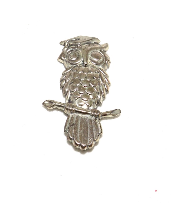 sterling graduation owl - Gem
