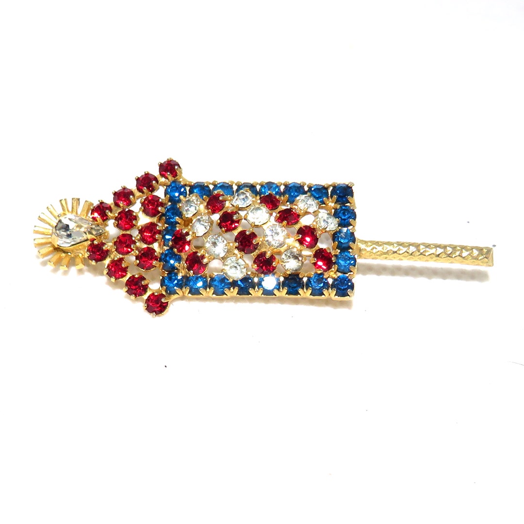 Hobe 1965 Rhinestone Firecracker Pin - Etsy