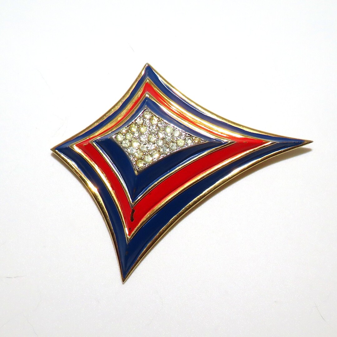 Vintage Jomaz Enamel Pin - Etsy