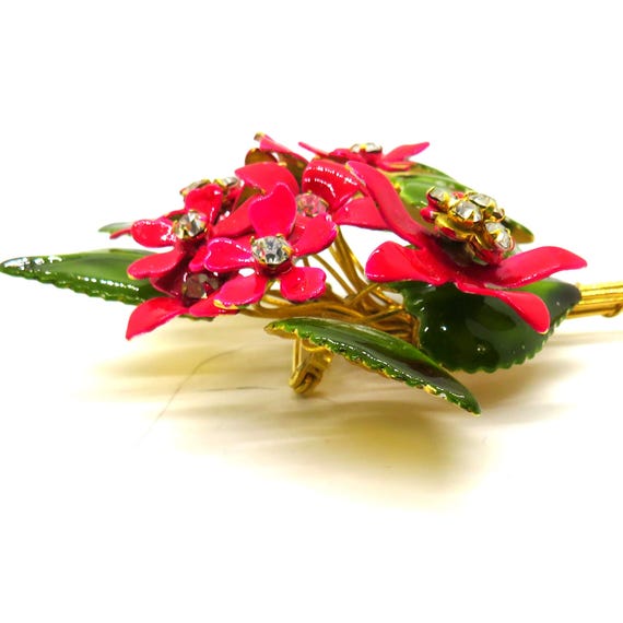 Original by Robert Pink Flower Bouquet Pin - Gem