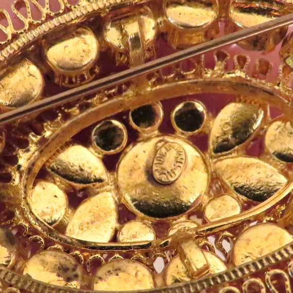 Made in Austria Pink Rhinestone Pin - Gem