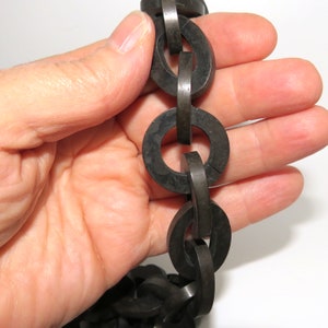 Victorian Vulcanite Long Graduated Continuous Link Chain - Etsy