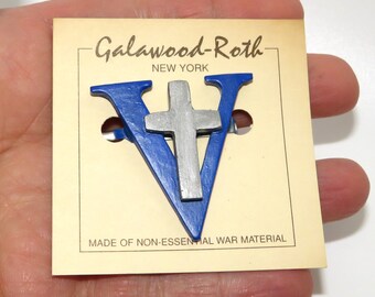 WWII Sweetheart Victory Pin V for Victory Brooch 1940s - Etsy