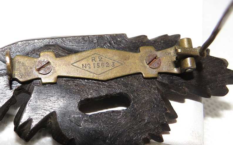 Victorian Vulcanite Mourning Hand With Flowers Pin - Etsy
