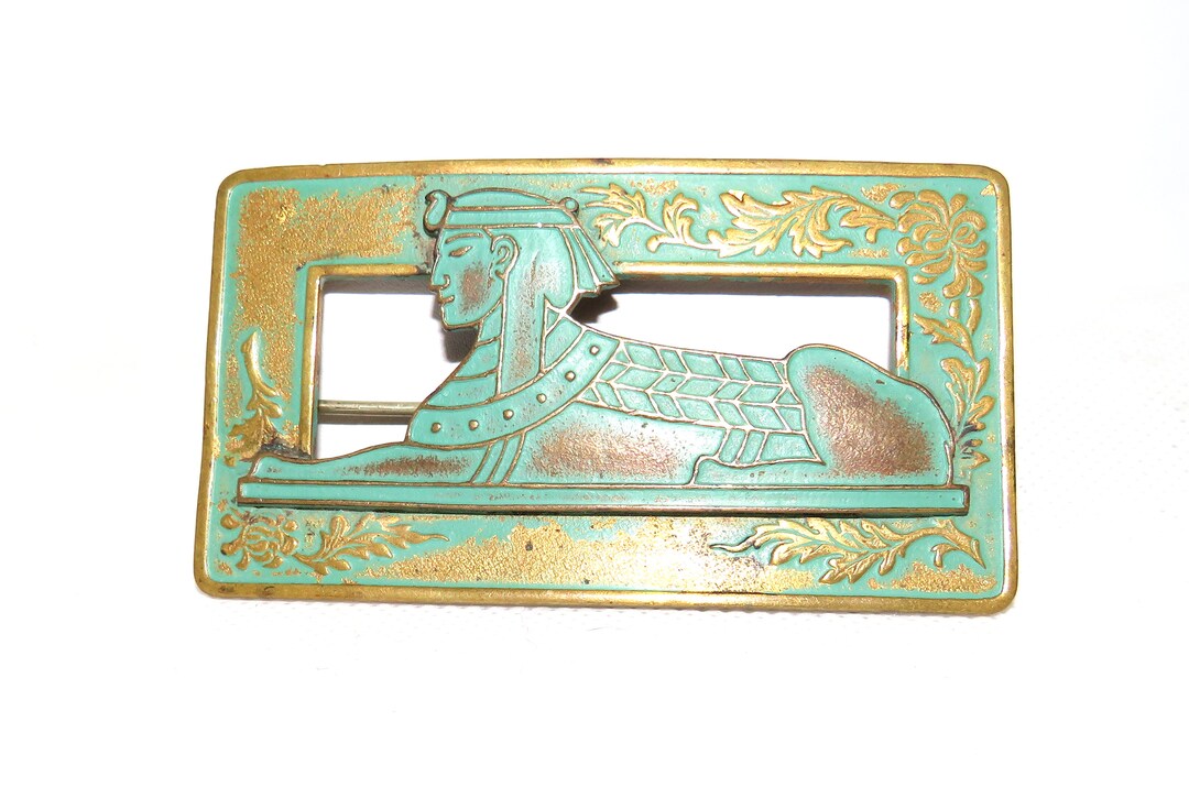 Egyptian Revival Sash Pin With Sphinx - Etsy