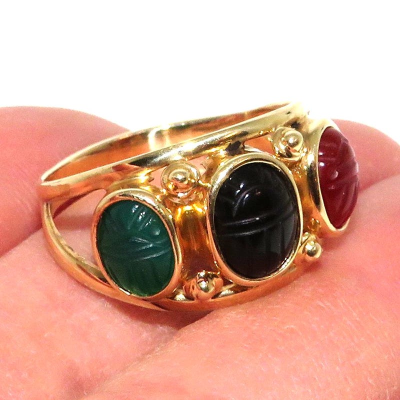 Gold Scarab Ring - Etsy