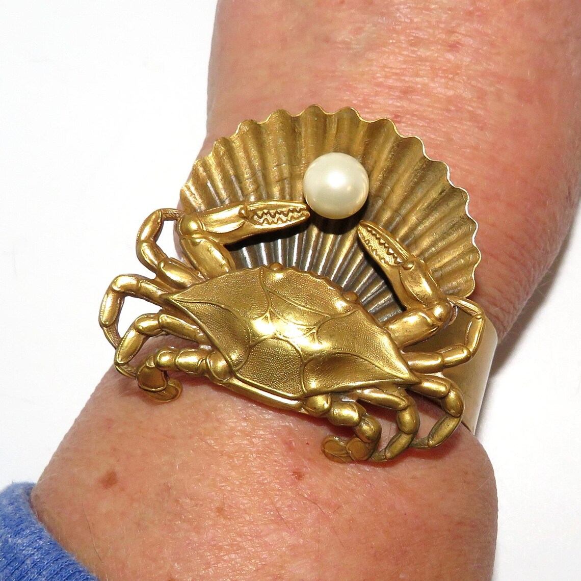 Joseff Crab and Scallop Clamp Bracelet - Etsy