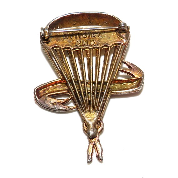 WWII Russian War Relief Parachute Pin - Gem