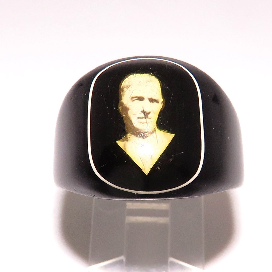 Vintage Celluloid Prison Ring With Photo - Etsy