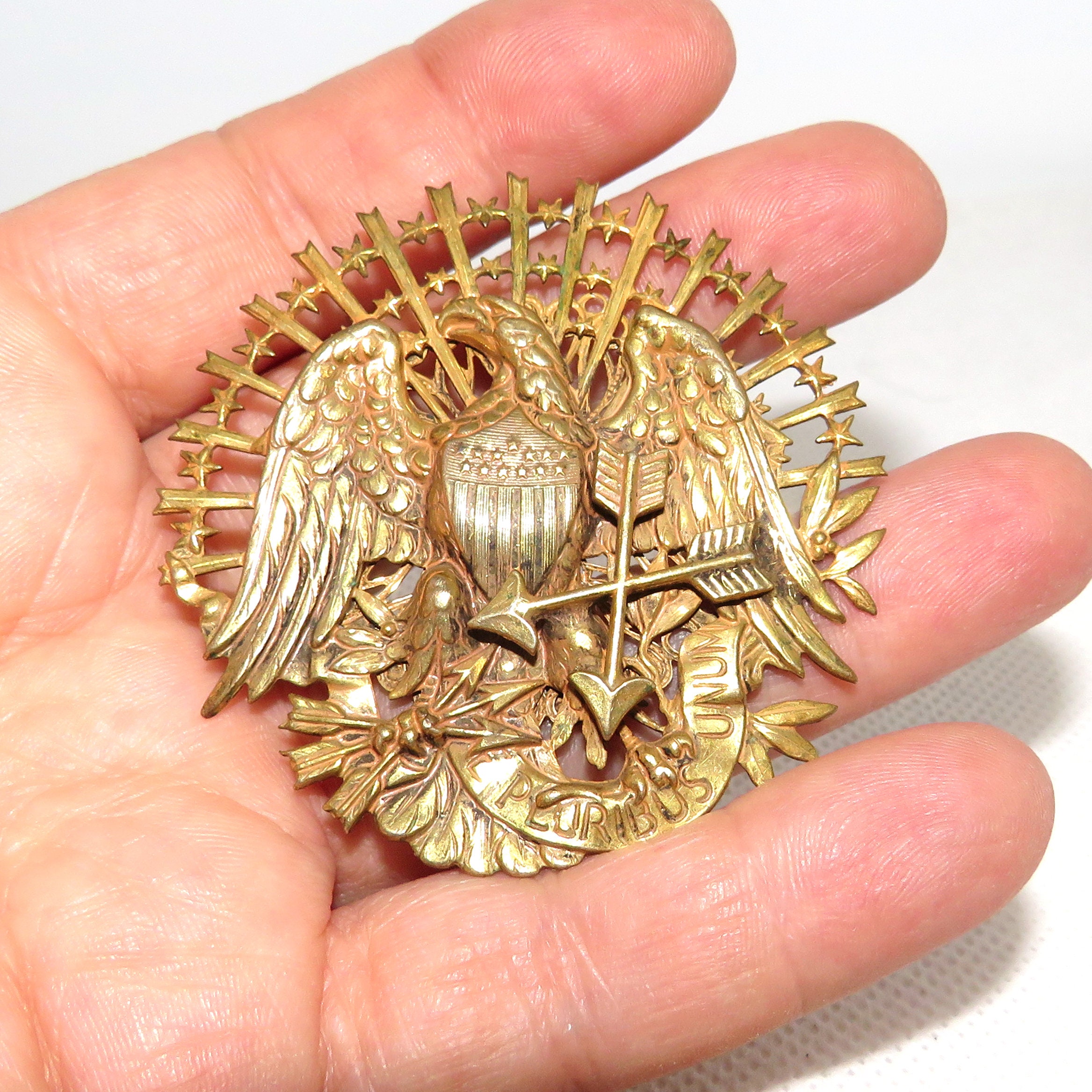 Miriam Haskell Patriotic Eagle Pin - Etsy