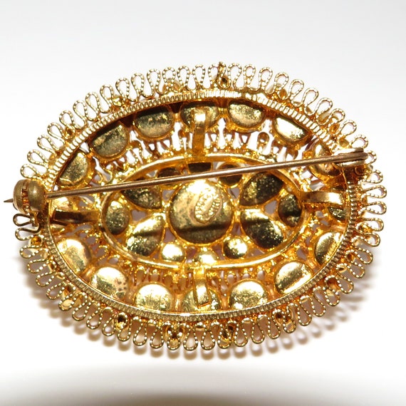 Made in Austria Pink Rhinestone Pin - Gem