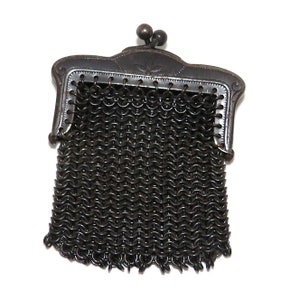 Antique Tiny Gunmetal Mesh Purse - Etsy