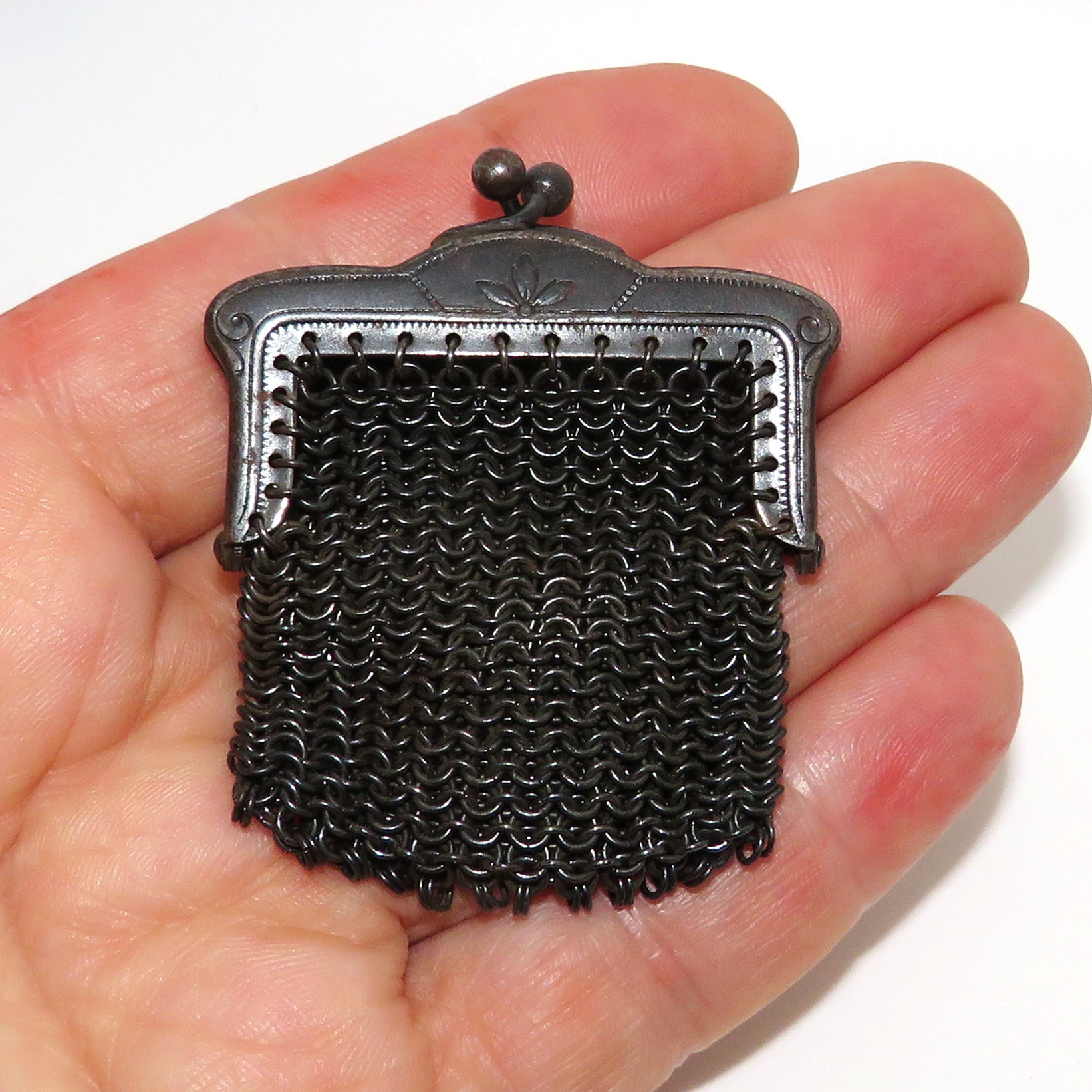 Antique Tiny Gunmetal Mesh Purse - Etsy