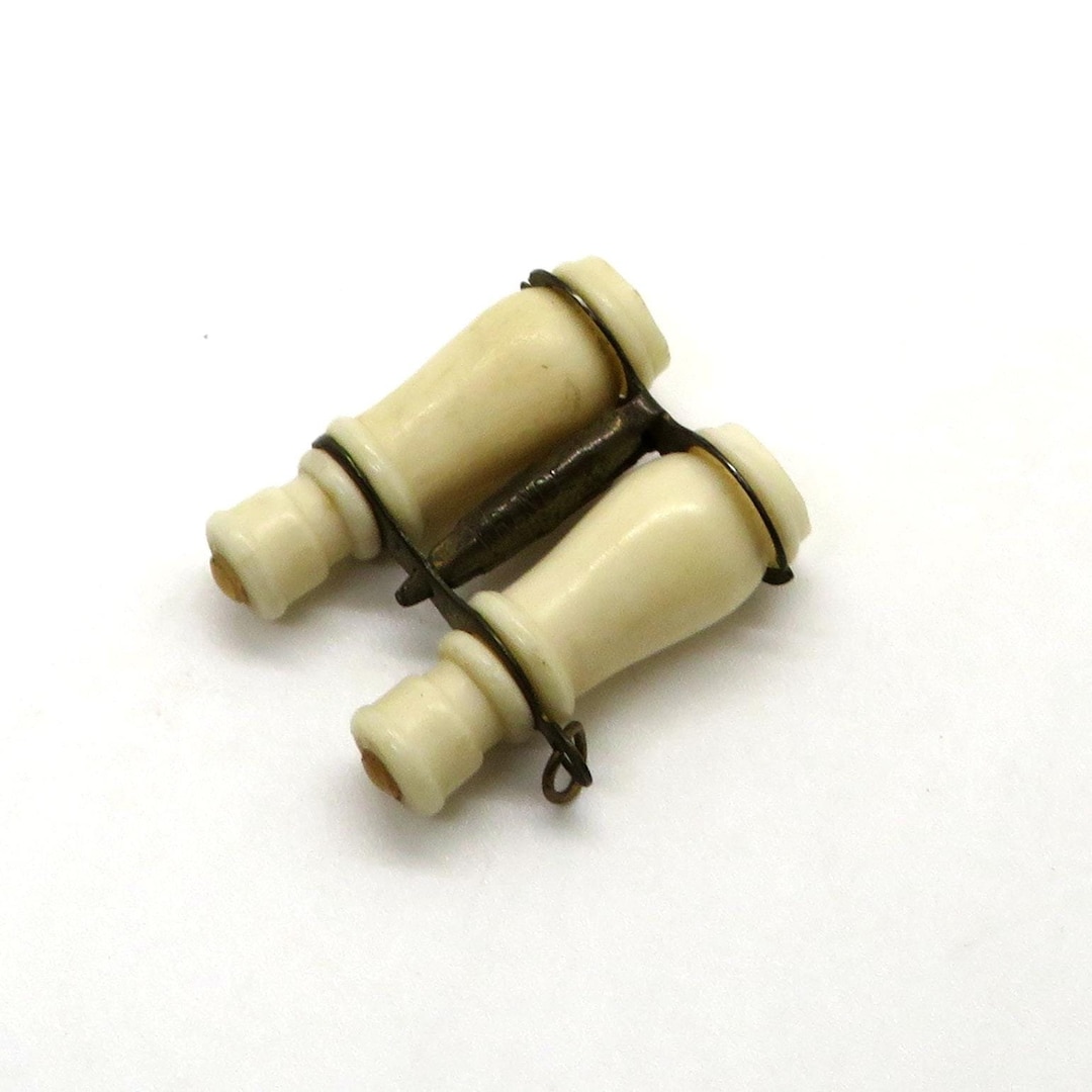 Late Victorian French Carved Bone Binocular Stanhope Viewer St. Anne De ...