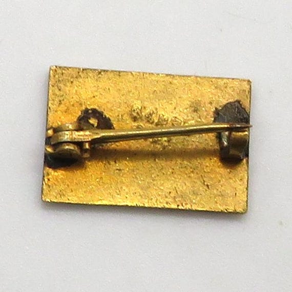 WWI US Cavalry Service Enameled Sweetheart Pin - Gem