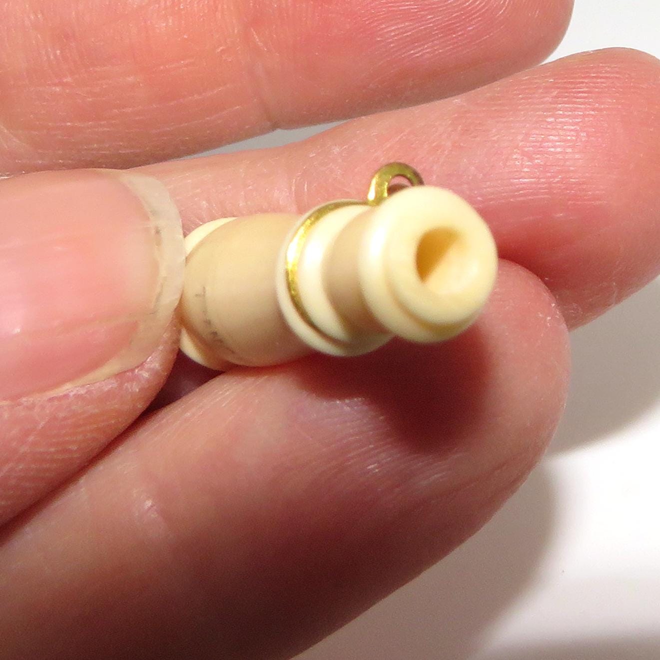 10 Commandments Stanhope in Victorian French Monocular Carved Bone ...