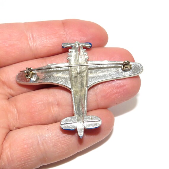 WWII RAF Spitfire Airplane Sweetheart Pin - Gem