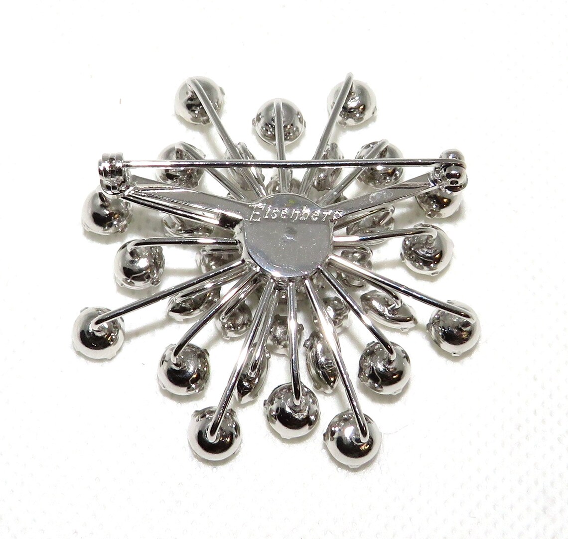 1940's Eisenberg Rhinestone Starburst Pin - Etsy