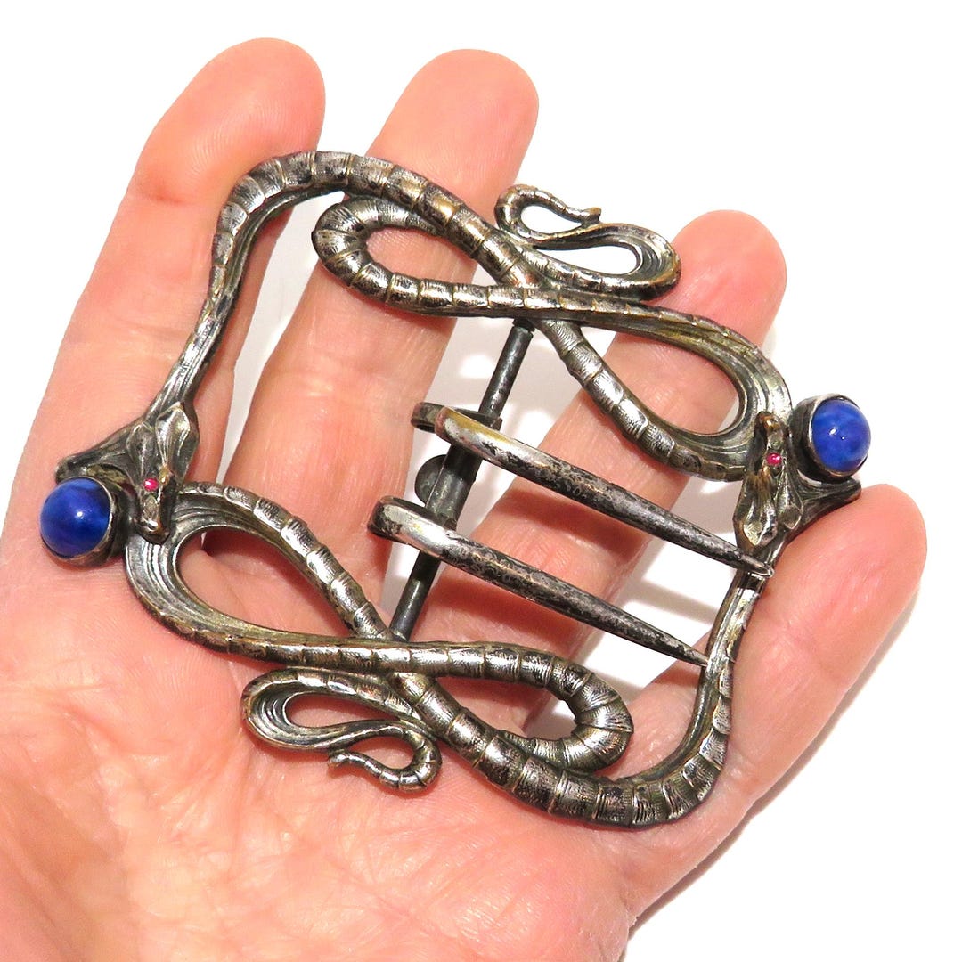 Art Nouveau Snakes Sash Buckle - Etsy