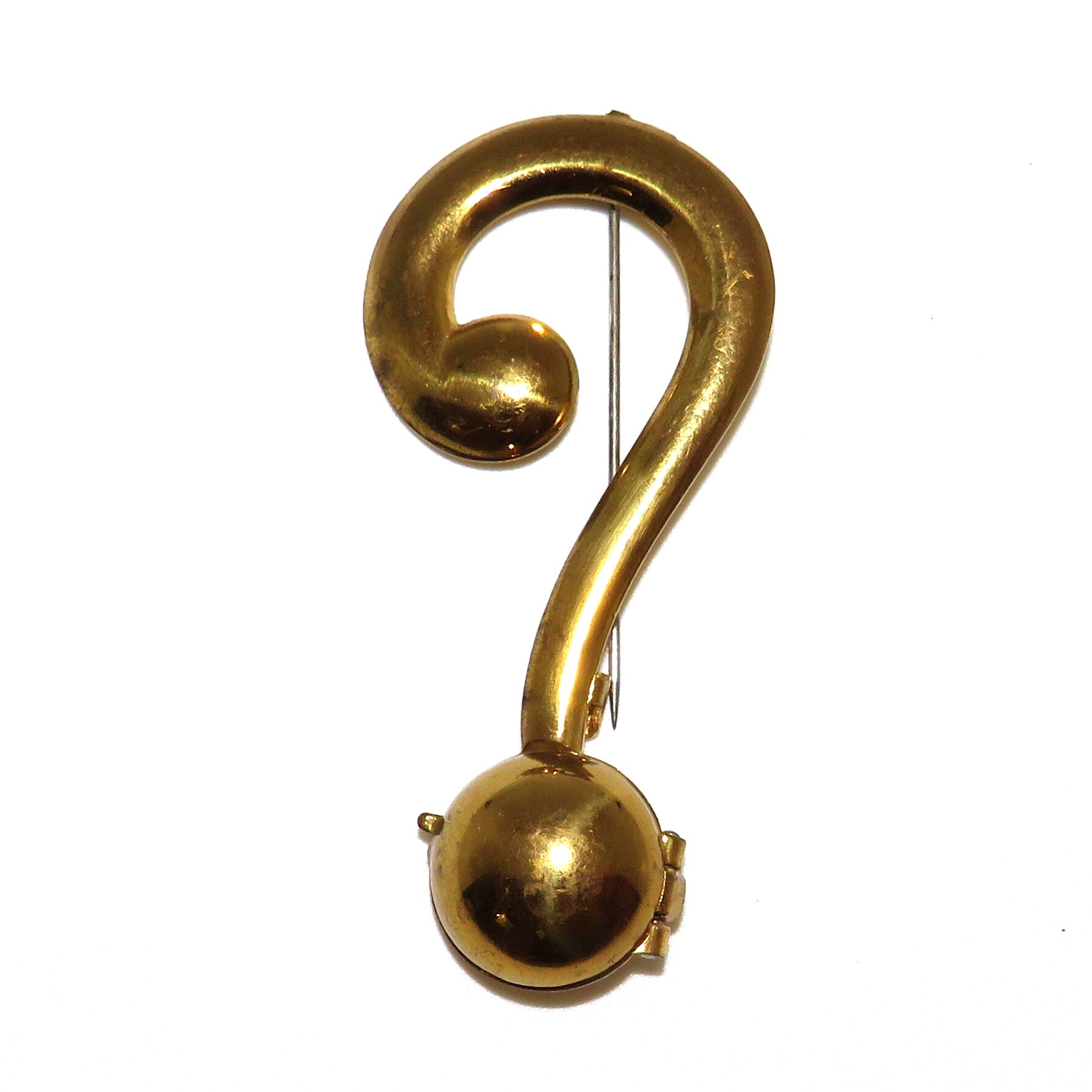 Art Deco Question Mark Locket Pin - Etsy