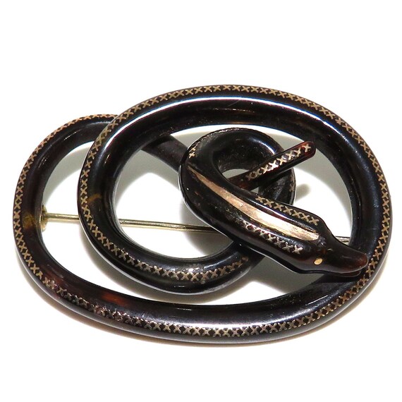 Victorian Piqué Snake Pin - Gem