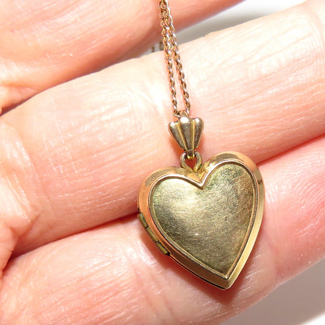 Vintage Gold Filled Little Girl's Heart Locket - Etsy