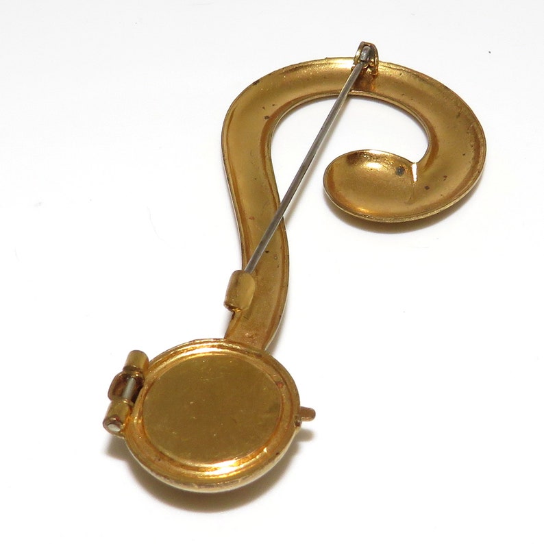 Art Deco Question Mark Locket Pin - Etsy