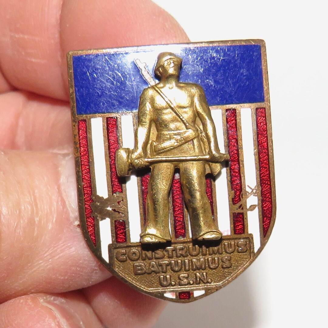 WWII USN Seabees (construction Battalion) Sweetheart Pin - Etsy