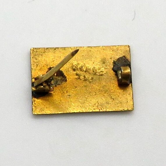 WWI US Cavalry Service Enameled Sweetheart Pin - Gem