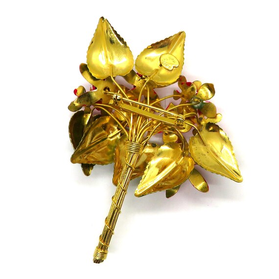 Original by Robert Pink Flower Bouquet Pin - Gem