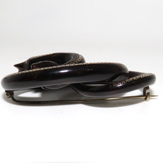 Victorian Piqué Snake Pin - Gem